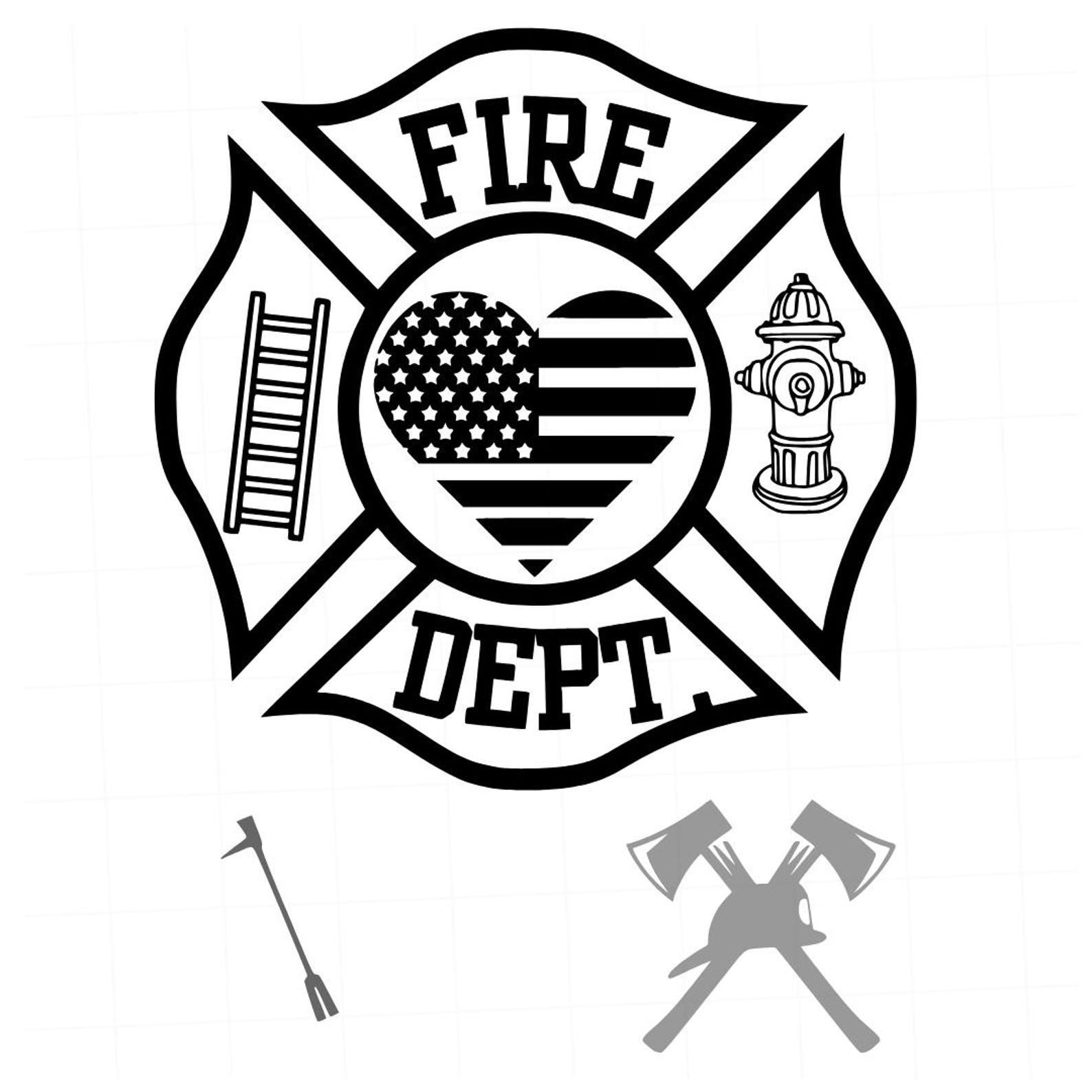 Fire Department PNG SVG, Fire Dept Svg, Maltese Cross Svg, Firefighter ...