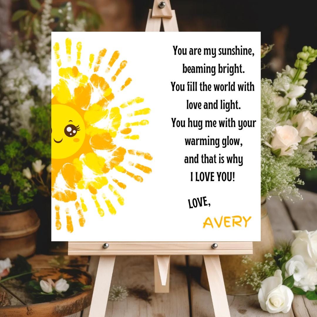 Mother's Day Printable: You Are My Sunshine Art (digital Download) - Etsy