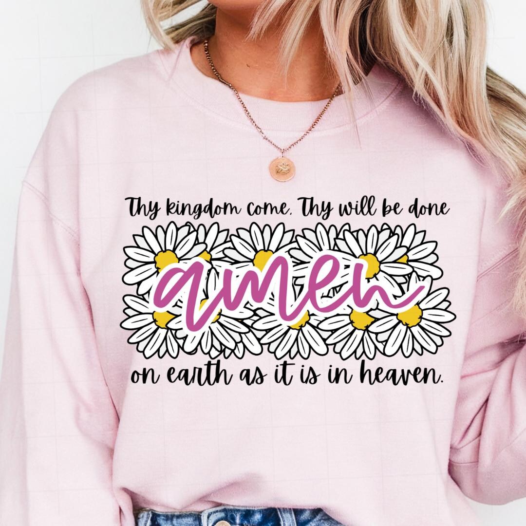 Floral Amen Christian Easter PNG, Sublimation, DTF Transfer, Retro Amen ...