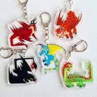 Acrylic Night Fury Toothless Hiccup Flying Dragon Training Charm ...
