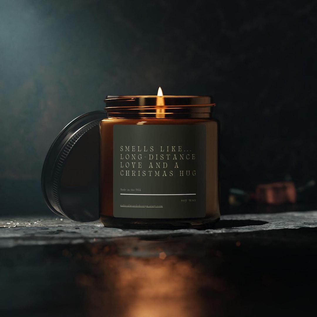 Long-distance Love and a Christmas Hug - Heartwarming Candle Gift for Friends Far Away but Close ...
