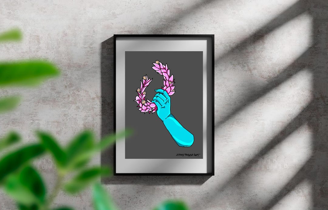 Illustration, Hand, Stoic, Laurel, Hell, Fine Art, Zerotrezeart - Etsy
