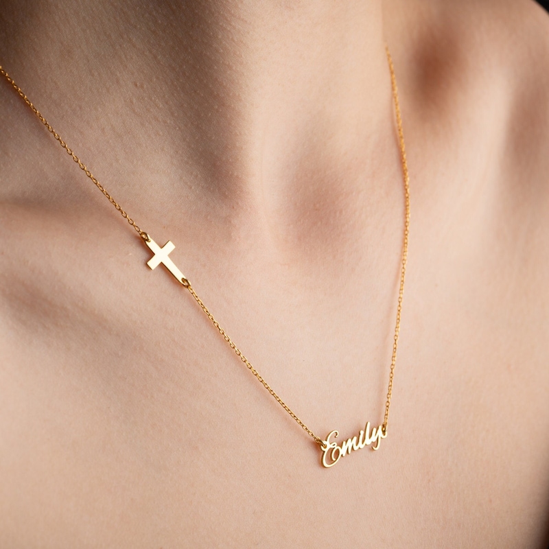 Girls Cross Necklace - Etsy