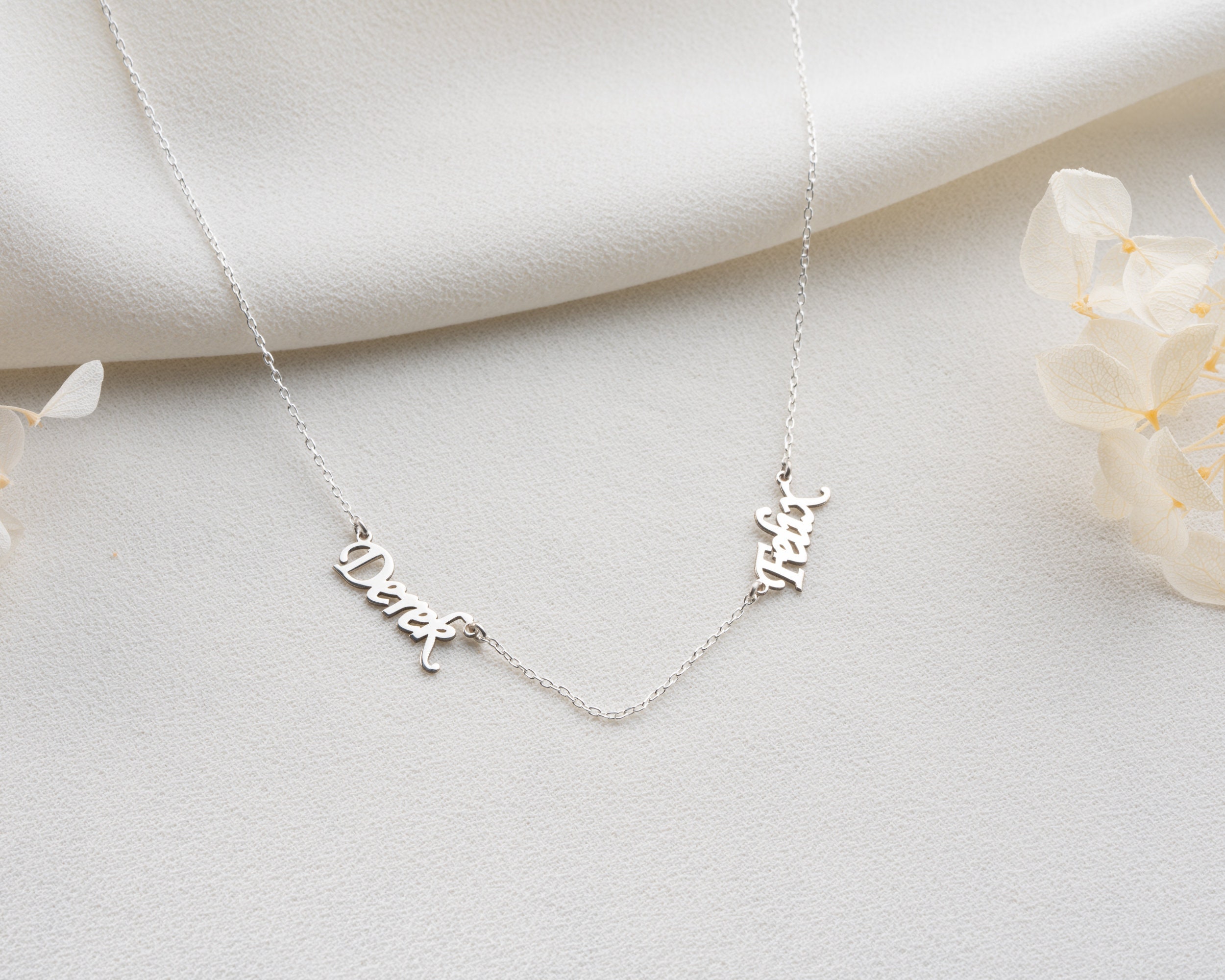 Multiple Name Necklace Custom Family Name Necklace for Grandma Three ...