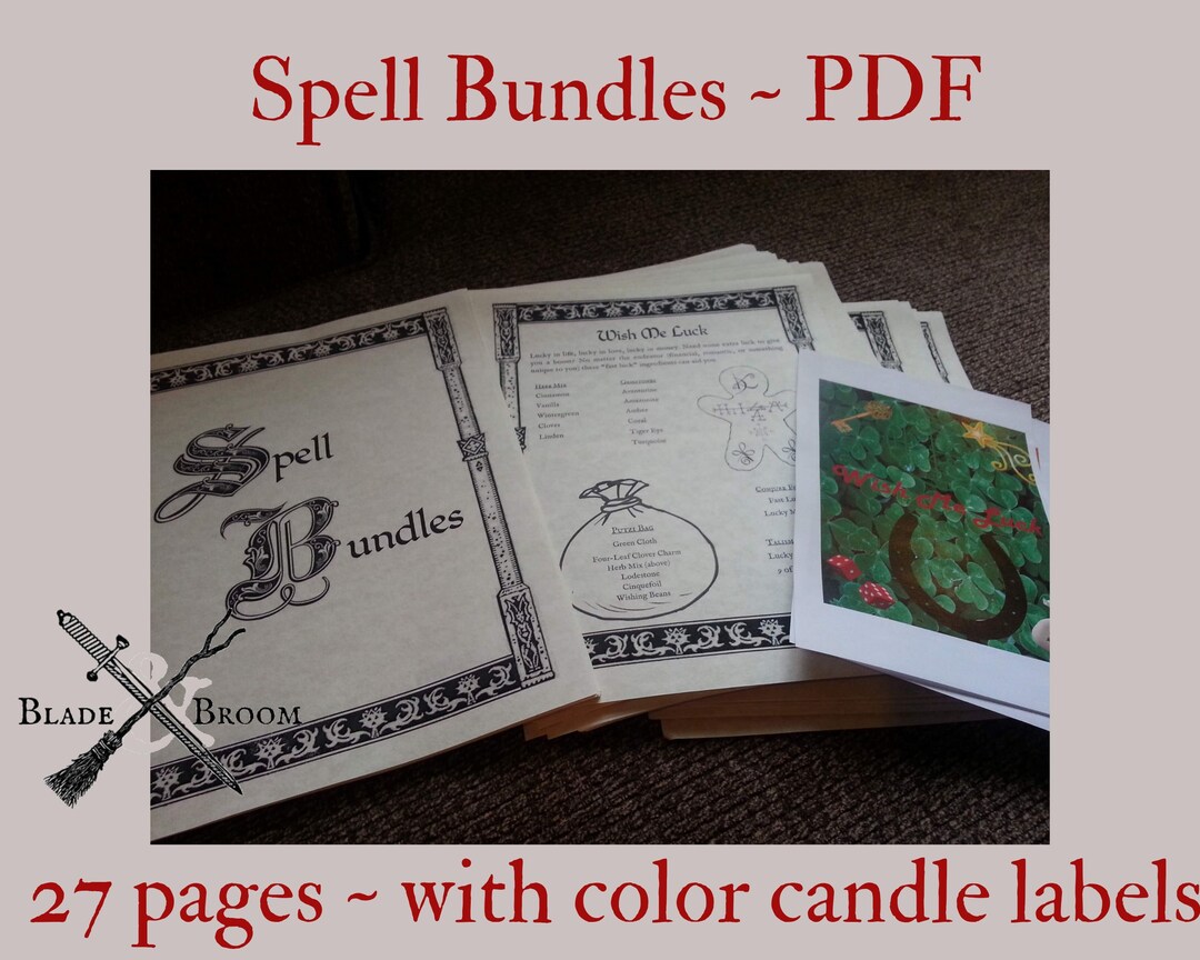 Spell Bundles BOS Sheets PDF Format-- 27 Pages Book of Shadows Pages by ...