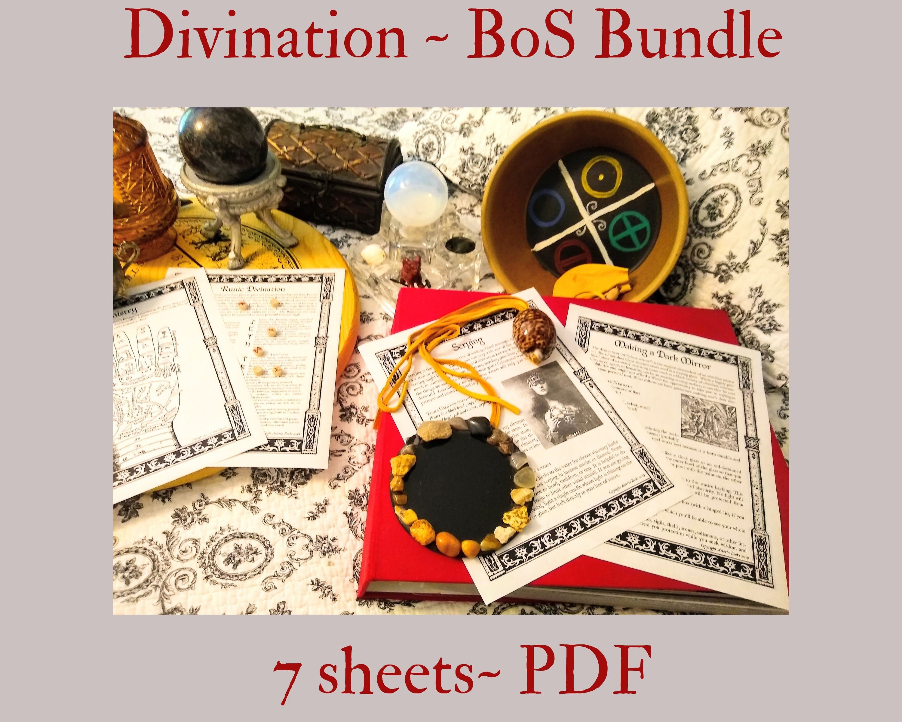 Divination Updated BOS Sheets PDF Specialty Pack 7 Sheets | Etsy