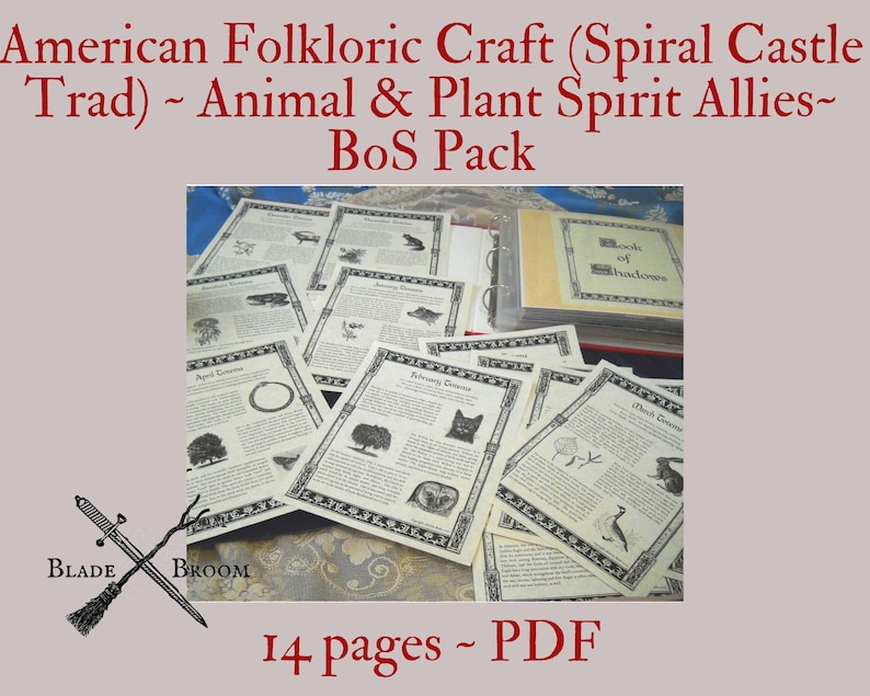 AFW Animal and Tree Spirit Allies BOS Sheets PDF Specialty Pack -- 14 ...