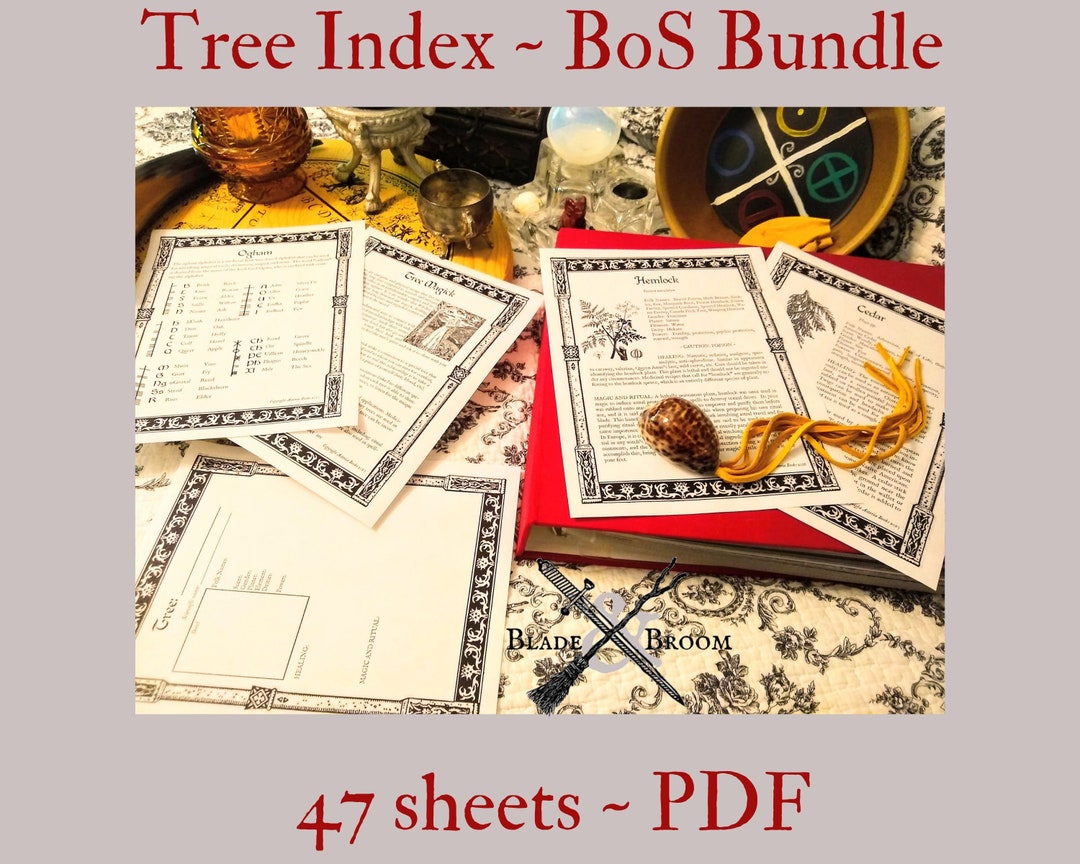 TREE Index BOS Sheets PDF Specialty Pack -- 47 Sheets -- Book of ...