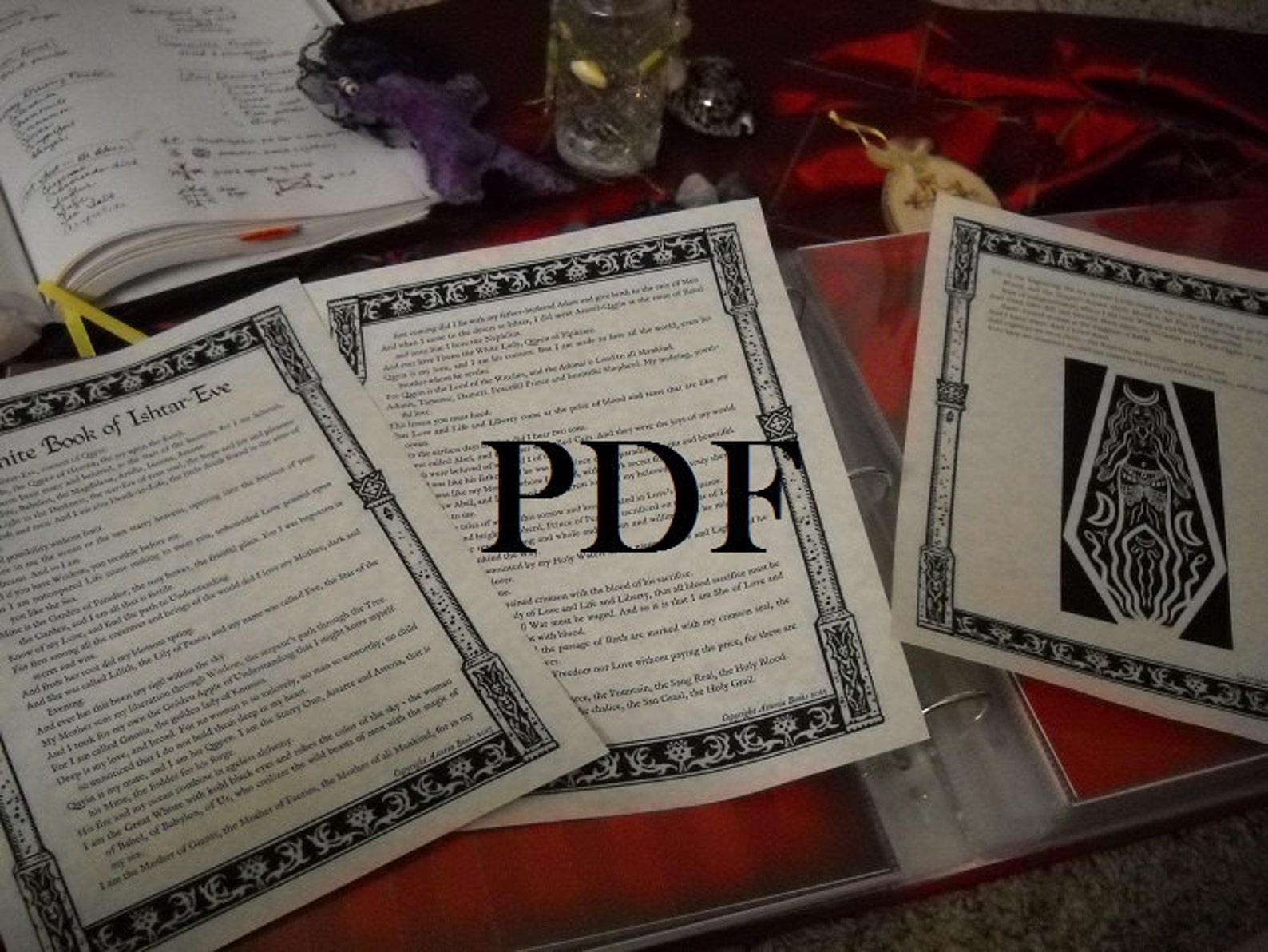 Liber Qayin BOS Sheets PDF Specialty Pack 3 Sheets Book of Shadows ...