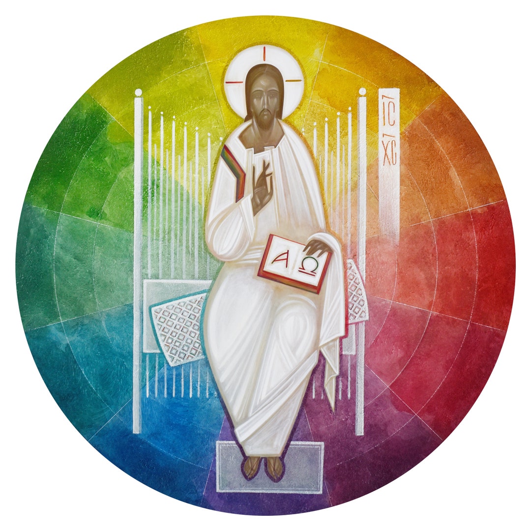 Light of the World, Jesus Christ Icon - Fine Art Print on Canvas of ...