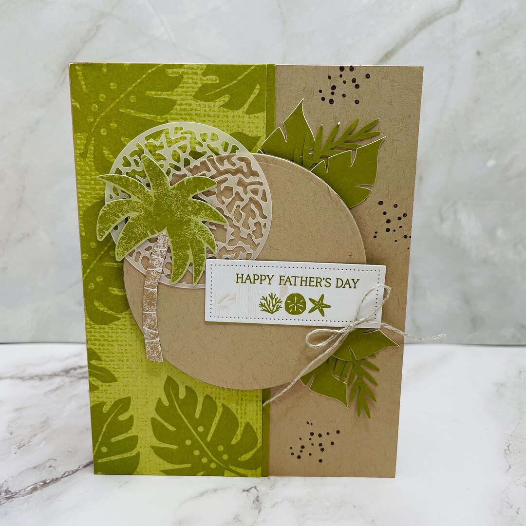 Fathers Day Tropical Beach Ocean Themed Handmade Greeting Card - Etsy