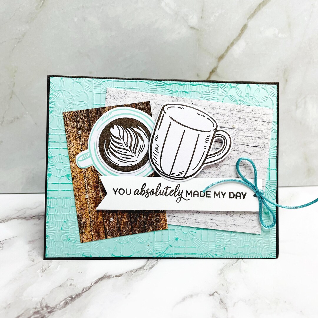 Coffee Themed Handmade Card Set of 5 - Etsy
