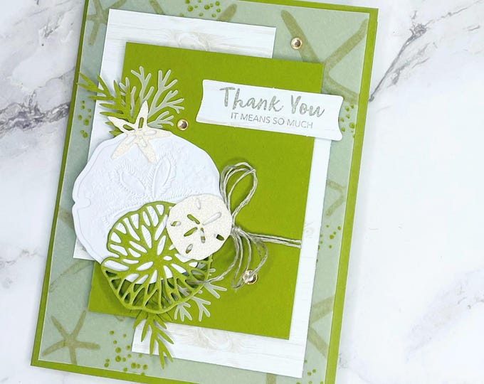 Thank You Beach Ocean Themed Handmade Greeting Card - Etsy