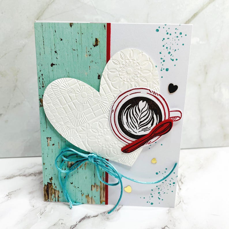 Coffee Themed Handmade Card Set of 5 - Etsy