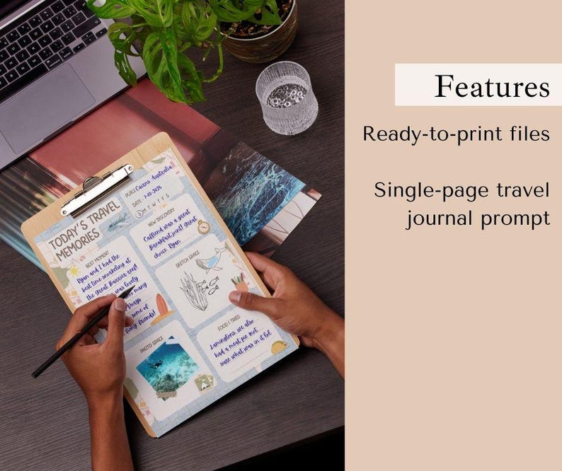 Daily Travel Journal Printable – Daily Travel Memories Sheet, Travel ...