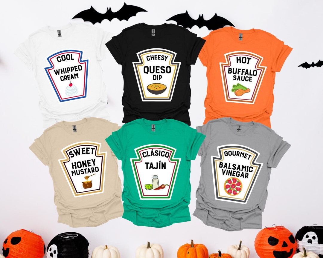 Group Condiments Shirts, Matching Condiment Costume Party Shirt ...