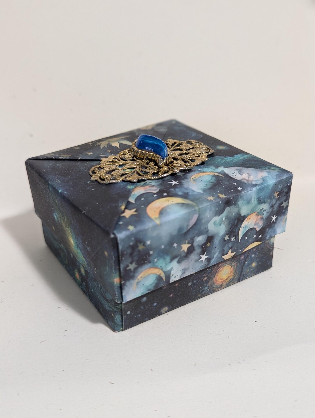 Handmade Origami Box With 4 Mini Junk Journals Unique Gift for Journal ...