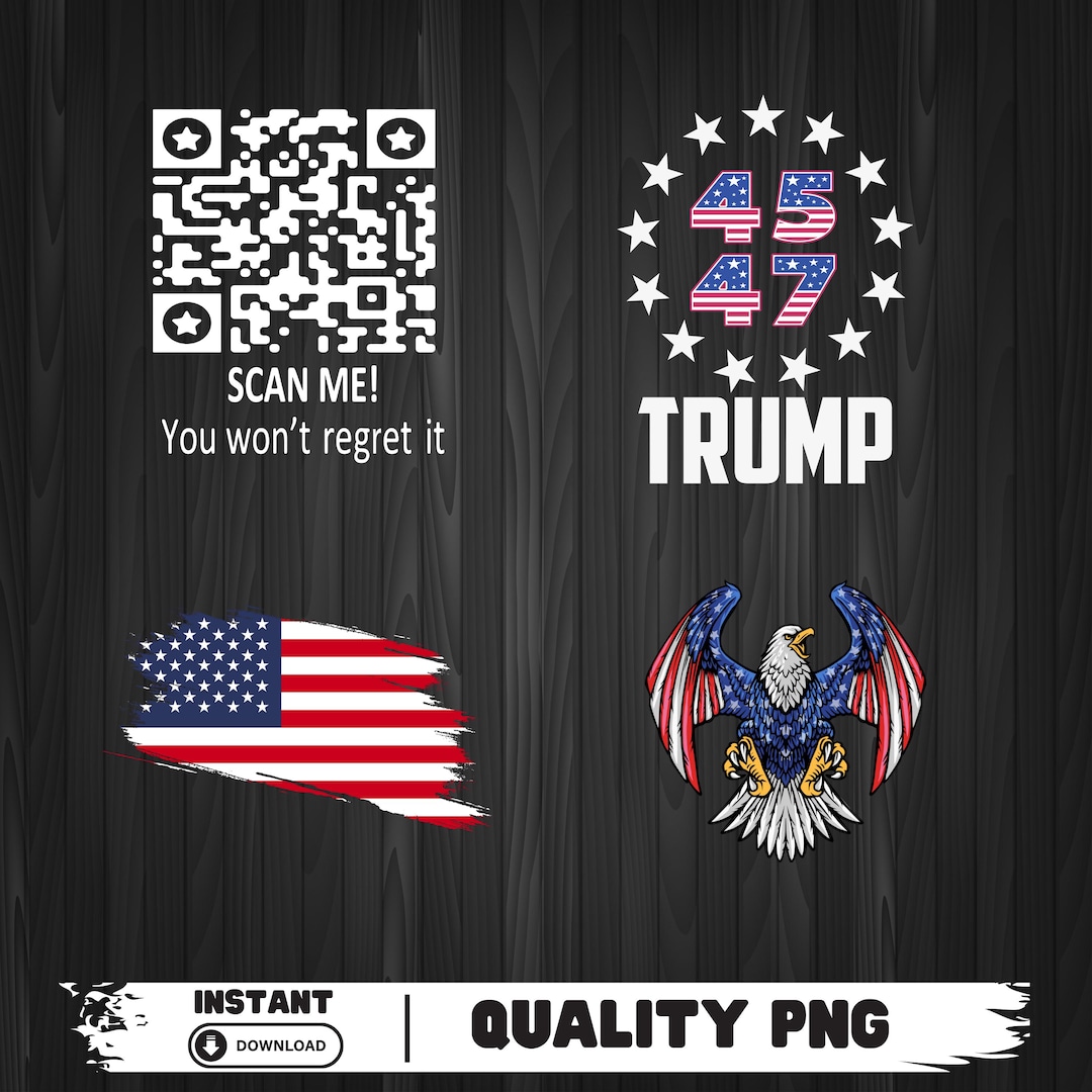 Funny QR President Trump PNG, 45/47 Dancing Dance Moves Maga, Qr Code ...