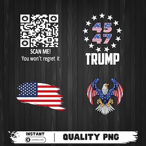 Funny QR President Trump PNG, 45/47 Dancing Dance Moves Maga, Qr Code ...