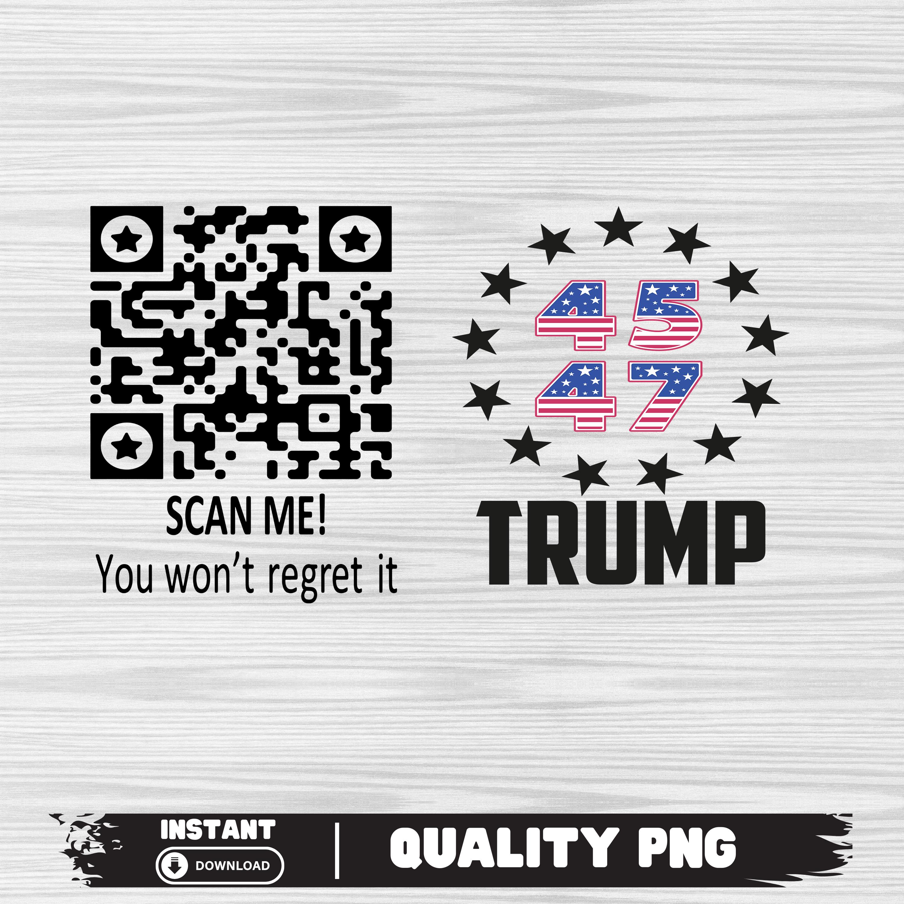Funny QR President Trump PNG, 45/47 Dancing Dance Moves Maga, Qr Code ...