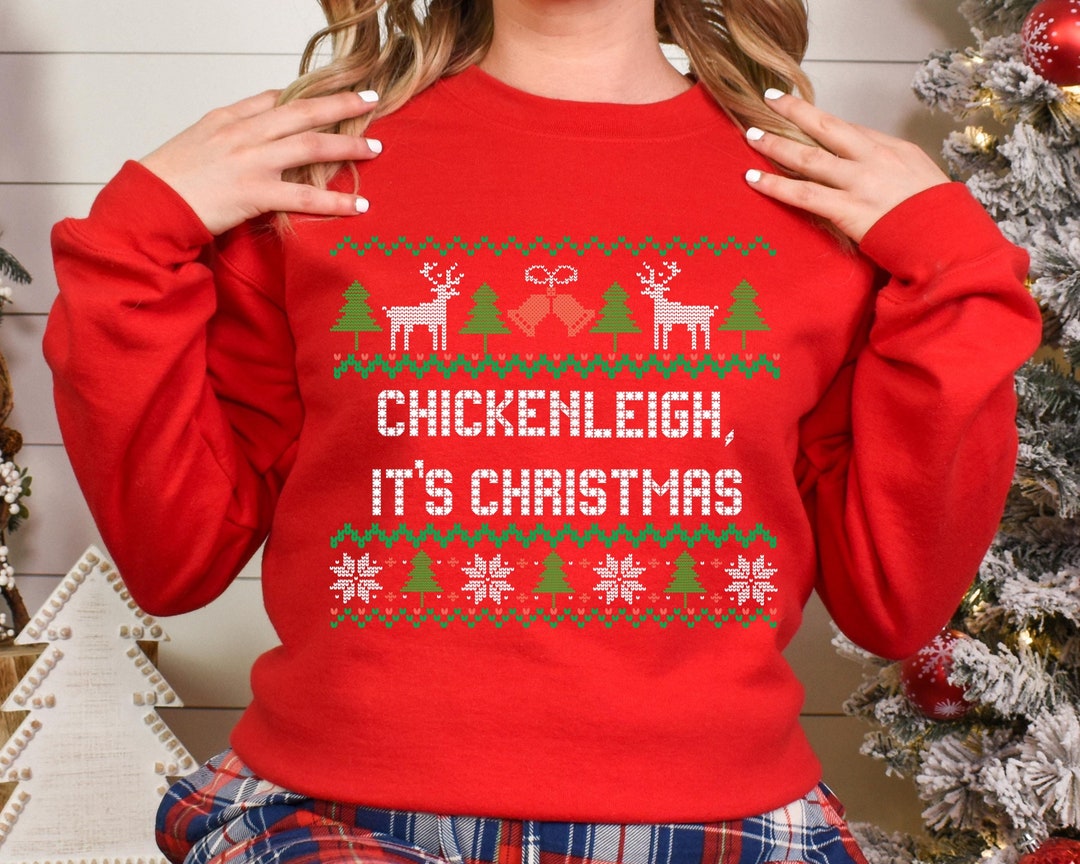 Chickenleigh Its Christmas Sweatshirt, Christmas Stitch Design ...