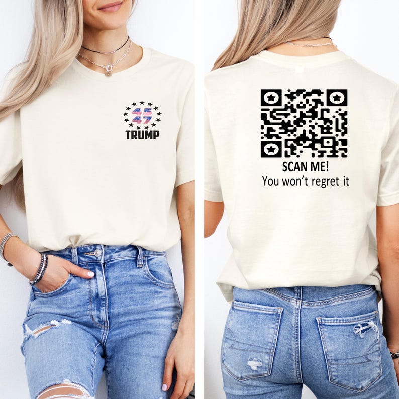 Trump QR Code Sweatshirt, Viral Trump Dance Qr Code Sweater, Trump ...