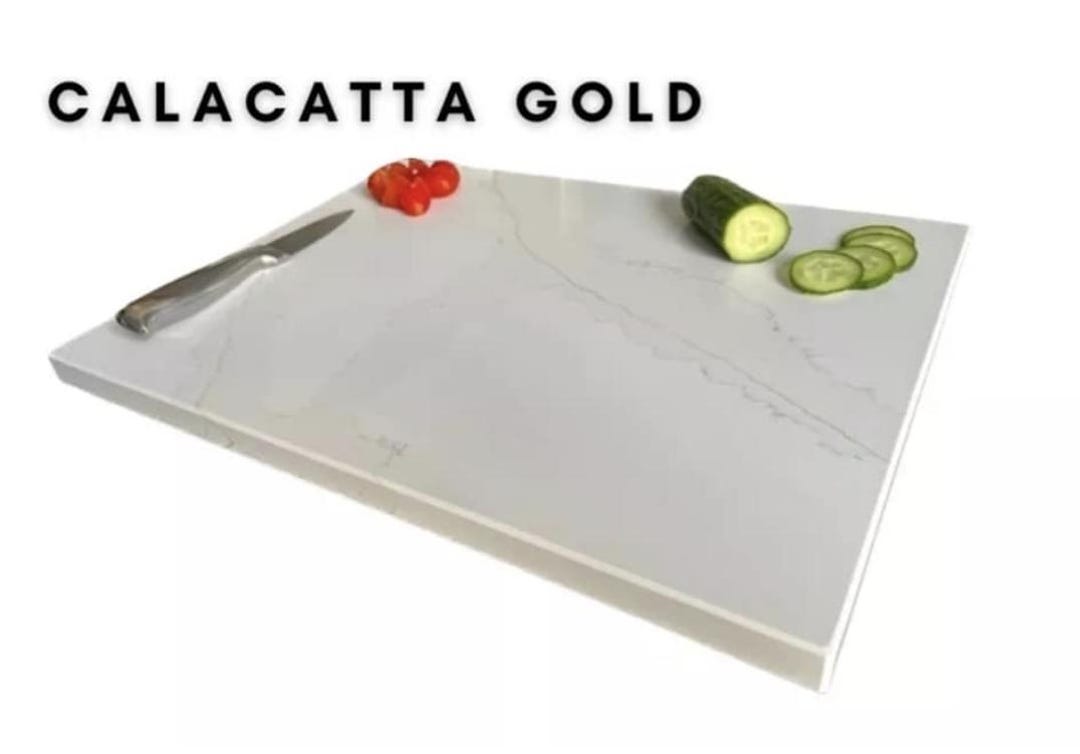 Calacatta Gold Quartz Cutting Board, Large Kitchen Chopping Board - Etsy