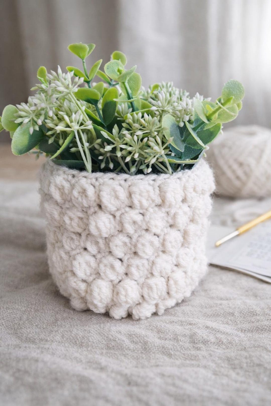 Crochet Pattern - Crochet Flower Pot or Basket, Make Your Own Unique ...
