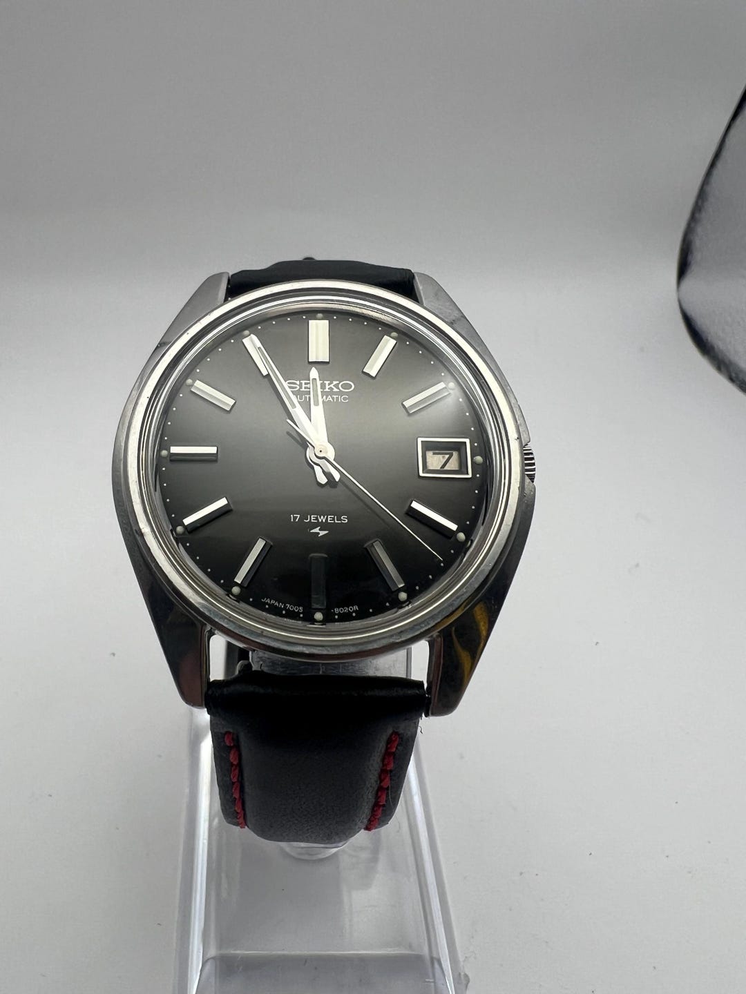 Vintage 1973 Seiko Automatic 17J 7005-8022 7005A Movement Men’s Watch Black Dial - Etsy