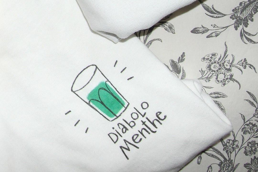 Diabolo Menthe T-shirt French Cafe Drink Sirop a La Menthe Trendy ...
