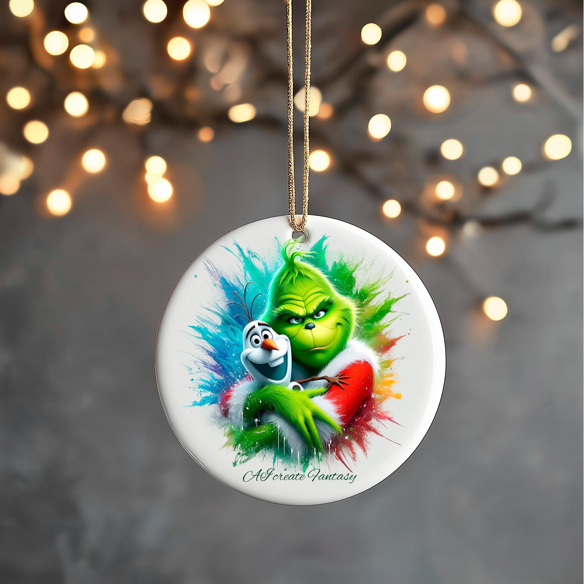 Grinch Santa Claus Rudolph Red-nosed Color Fantasy Watercolor PNG ...