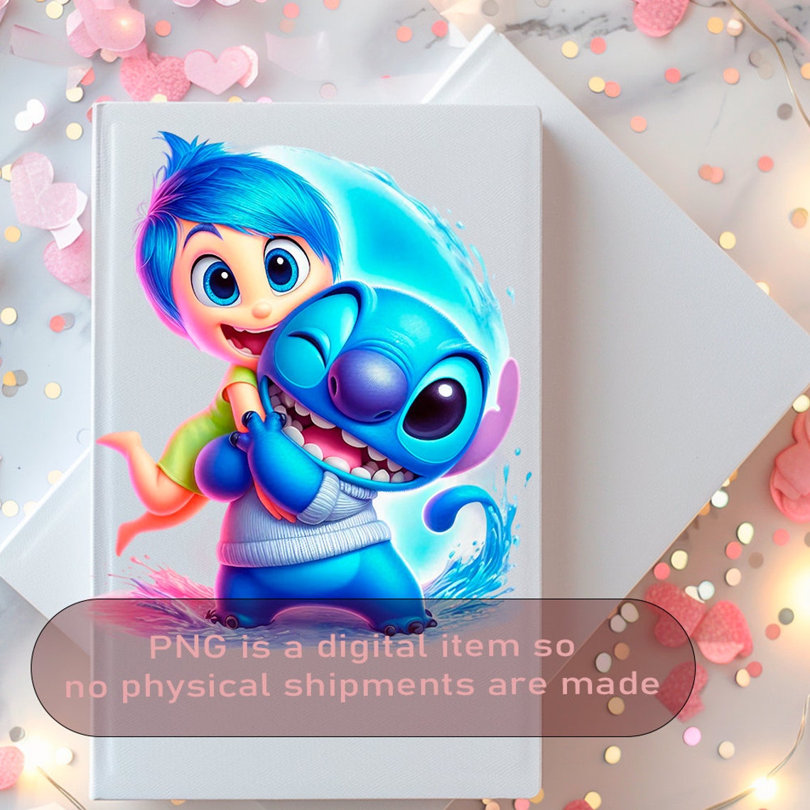 Stitch Joy Characters Concept Splash Watercolor PNG Aesthetic Clipart ...