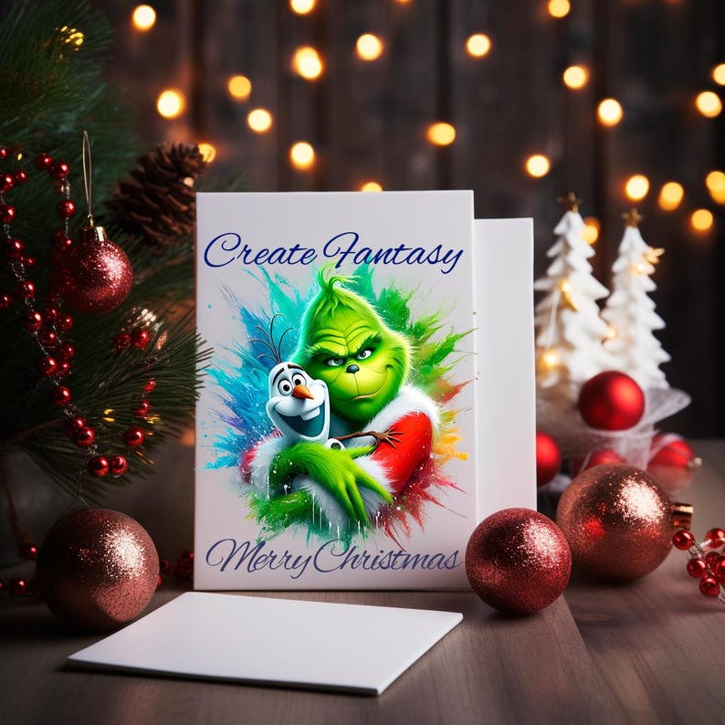 Grinch Santa Claus Rudolph Red-nosed Color Fantasy Watercolor PNG ...