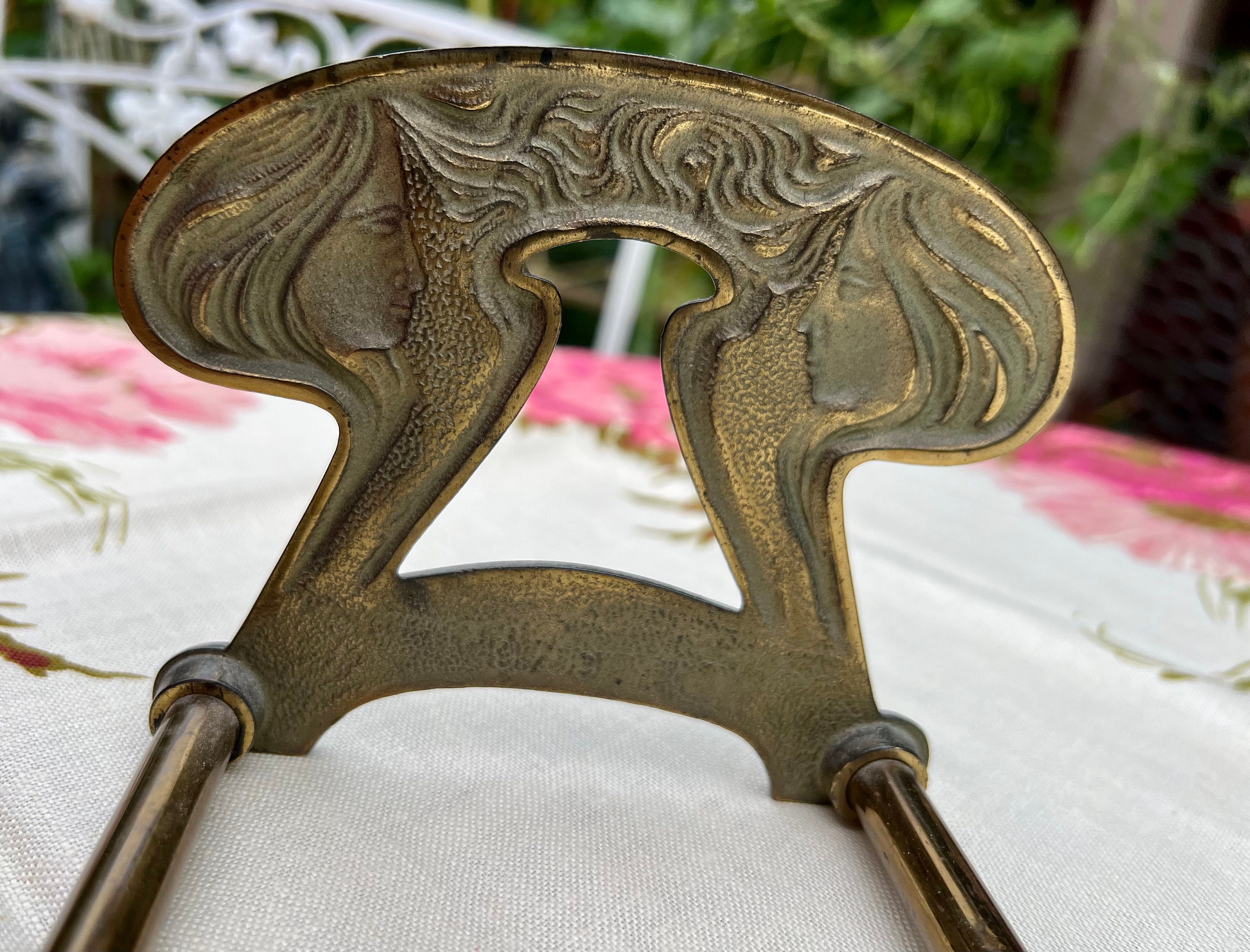 Art Nouveau Twin Maiden Bookends: Patinated Antique Judd Co. Decor - Etsy