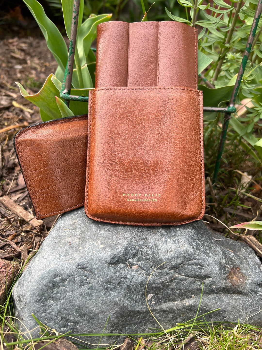 Perry Ellis Leather Cigar Holder, Vintage Cigar Case, Cigar Travel Case ...