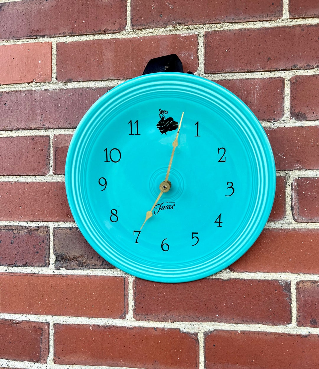 Ole Turquoise Fiesta Ware Wall Clock, Authentic Fiesta Ware, Vintage ...