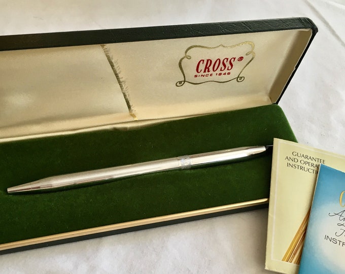 Ladies Vintage Cross Pen, Chrome With Seashell Design, Vintage Pen ...