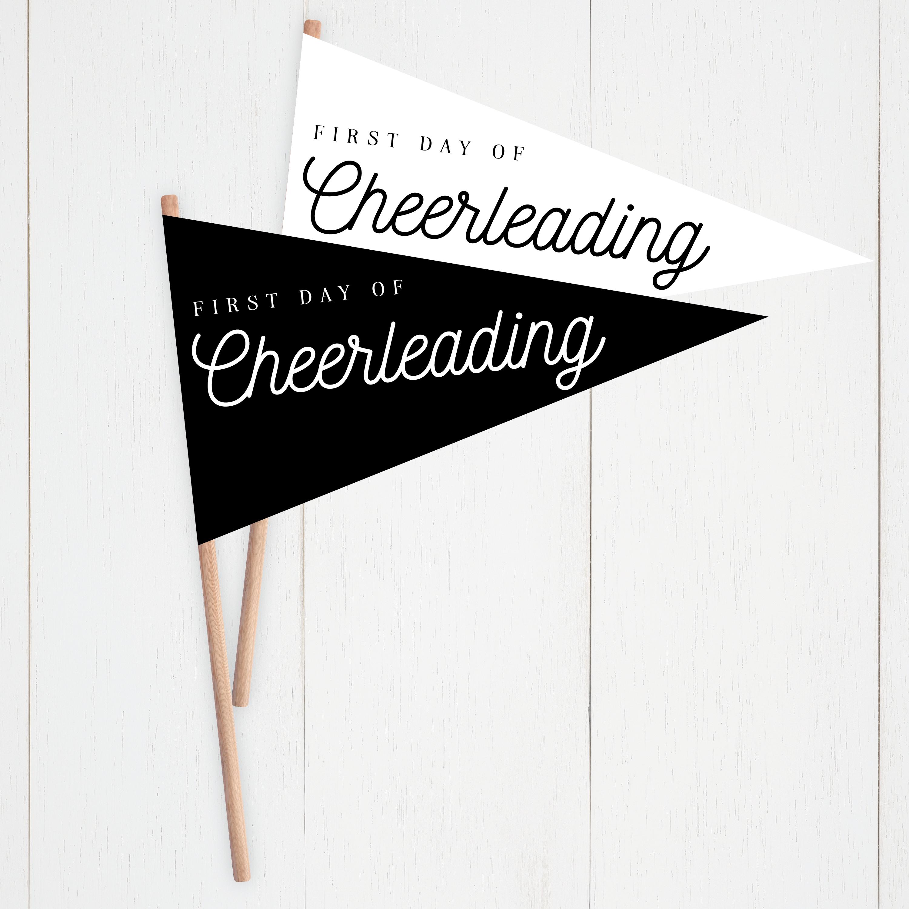 PRINTABLE First Day of Cheerleading Pennant/flag 8.5x11 Setup - Etsy