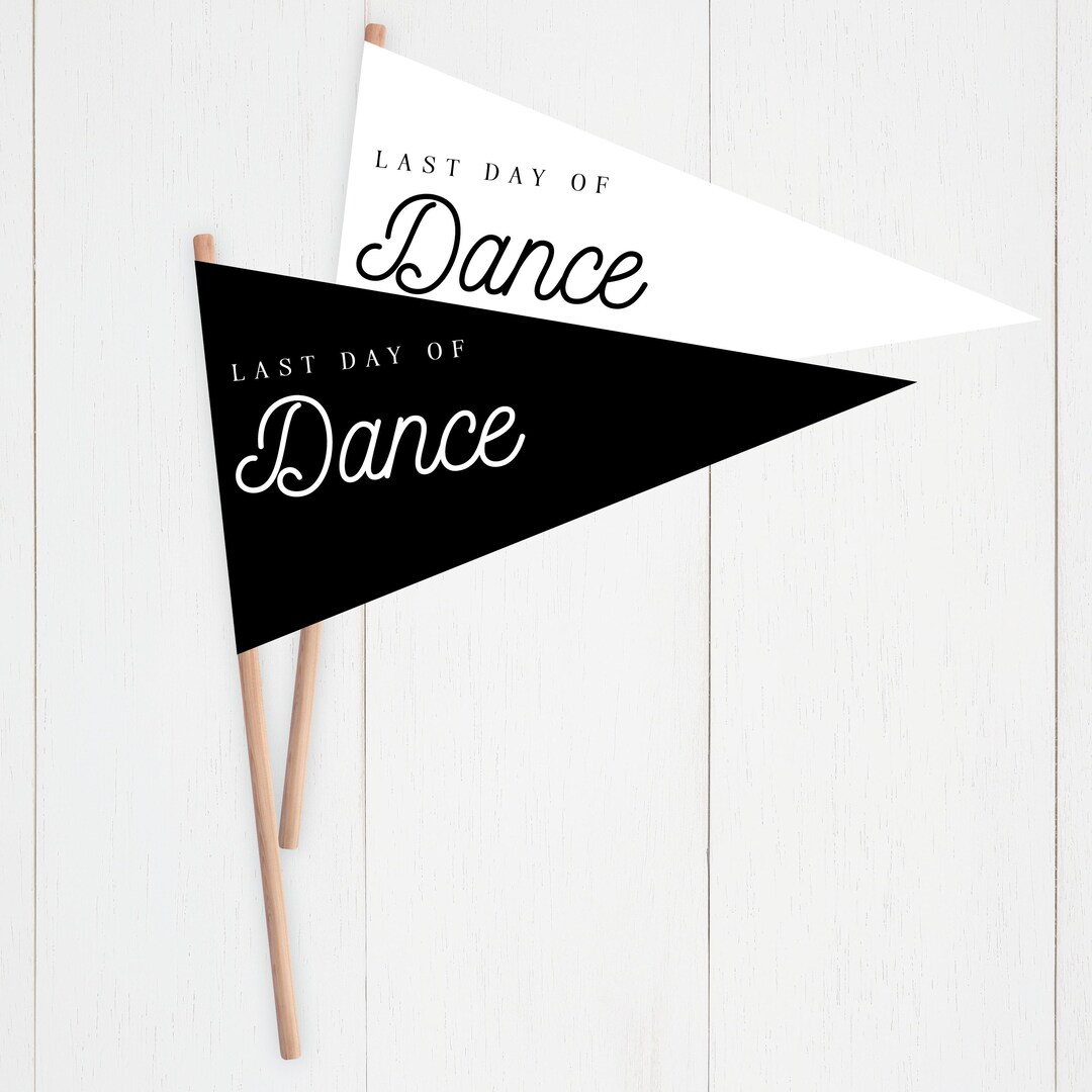 PRINTABLE First Day of Dance Pennant/flag 8.5x11 Setup - Etsy