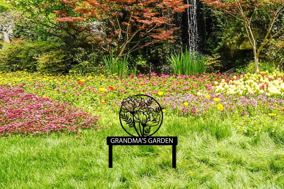 Custom Metal Garden Sign, Personalized Garden Decor, Outdoor Metal Sign ...