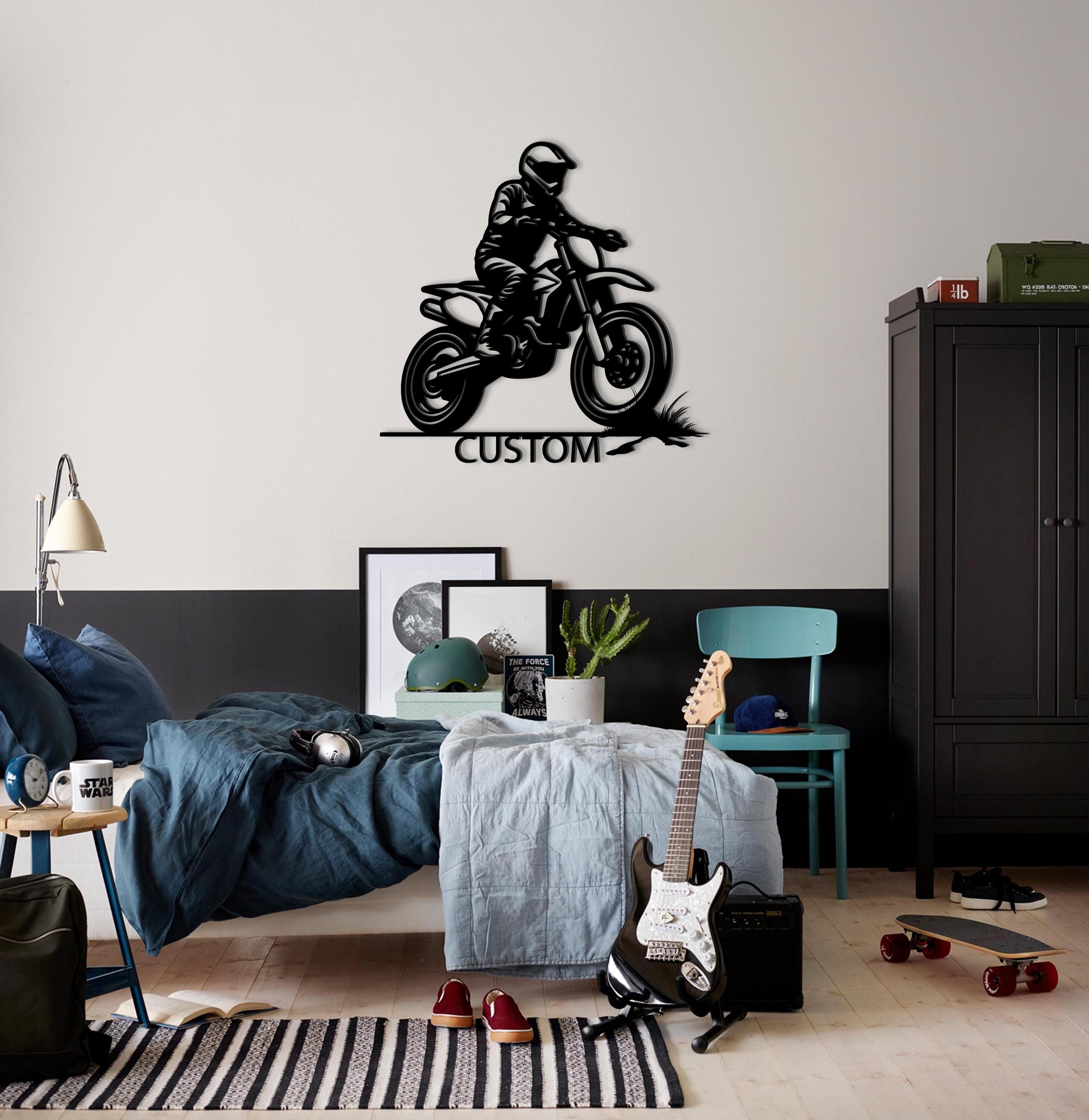 Custom Motorcycle Metal Wall Art, Motorcycle Lover Gift, Garage Sign ...