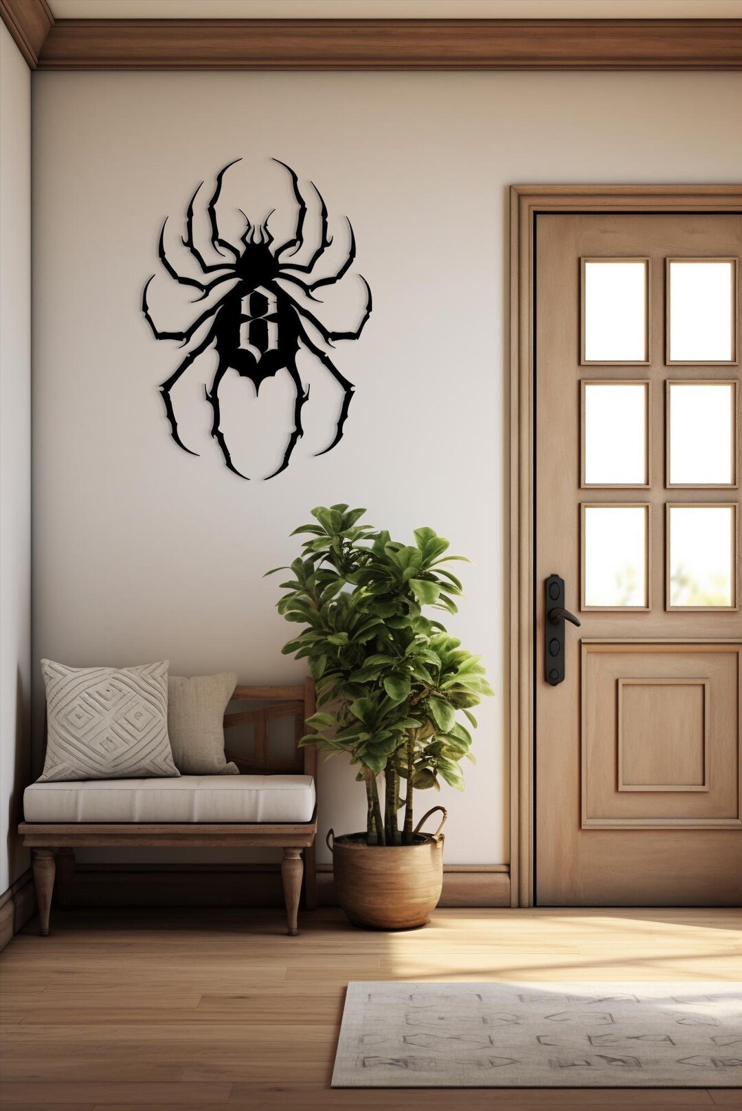 Gothic Spider Metal Wall Art, Dark Aesthetic Home Decor, Unique Gothic ...