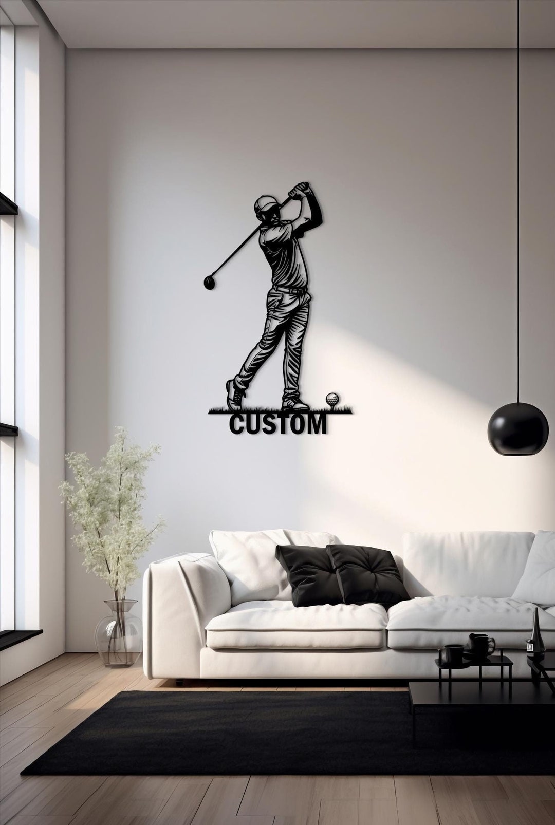 Golf Metal Wall Art, Personalized Metal Golf Name Sign,custom Golfer ...