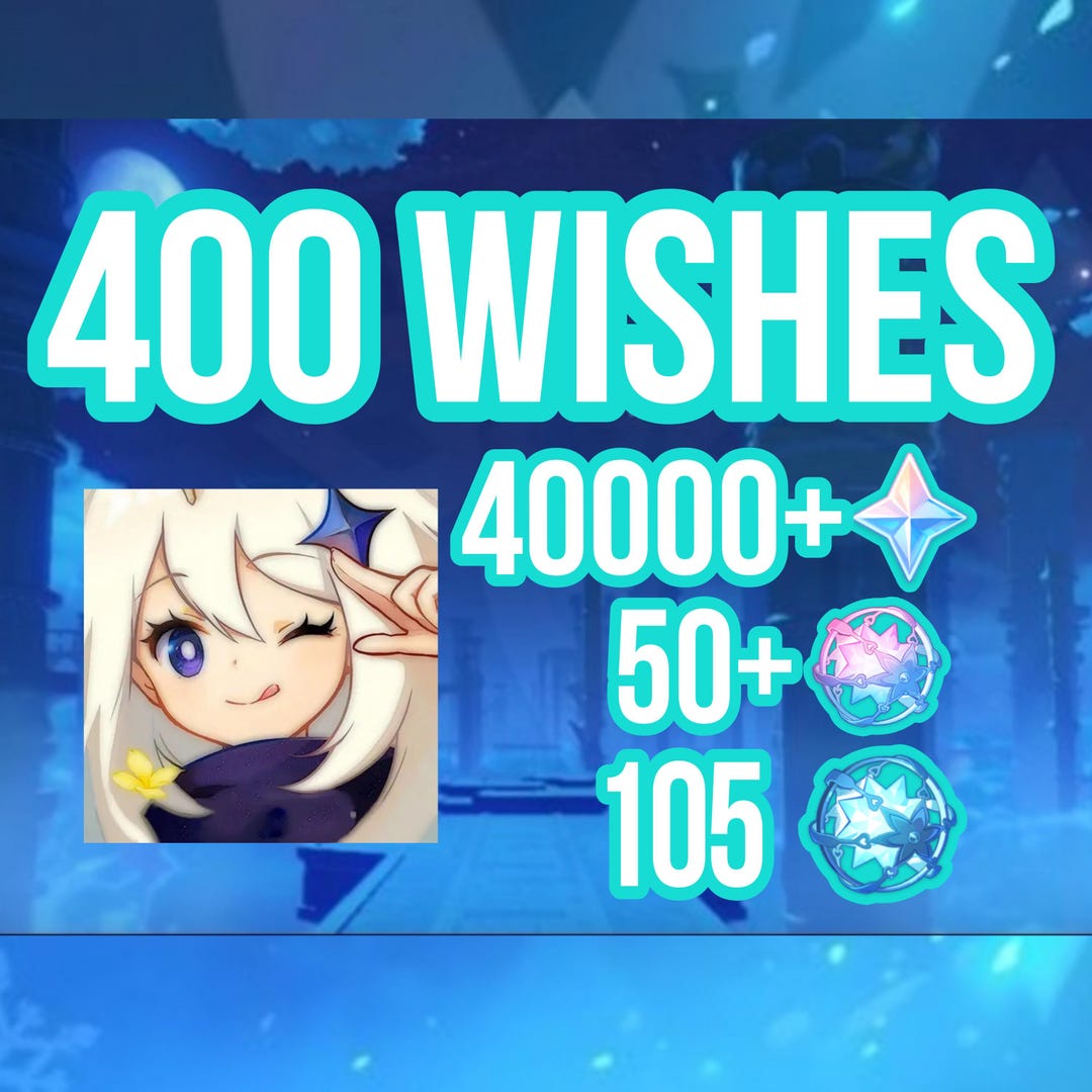 Genshin Impact NA 400 Wishes Reroll Account 40000 Primogems AR50 - Etsy