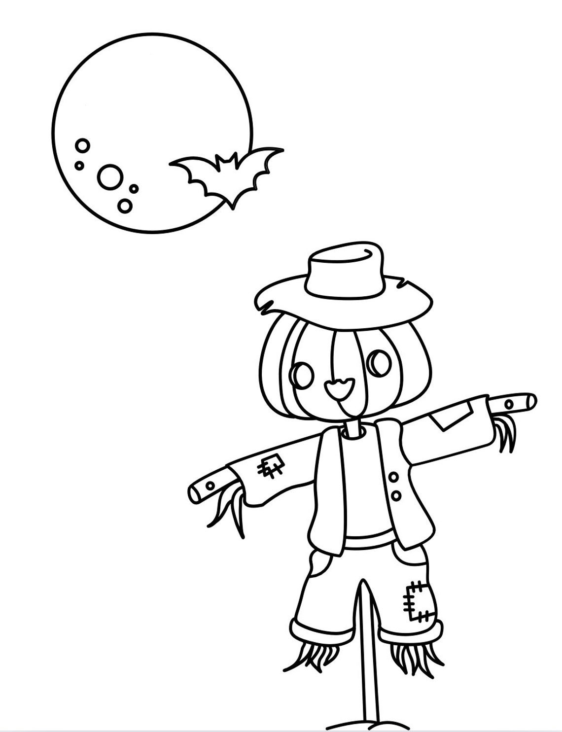 30 Halloween Coloring Pages for Children! - Simple and Easy Images to ...