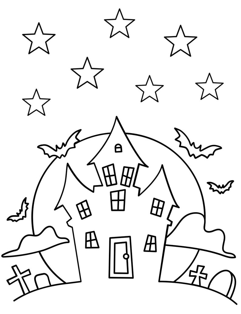30 Halloween Coloring Pages for Children! - Simple and Easy Images to ...