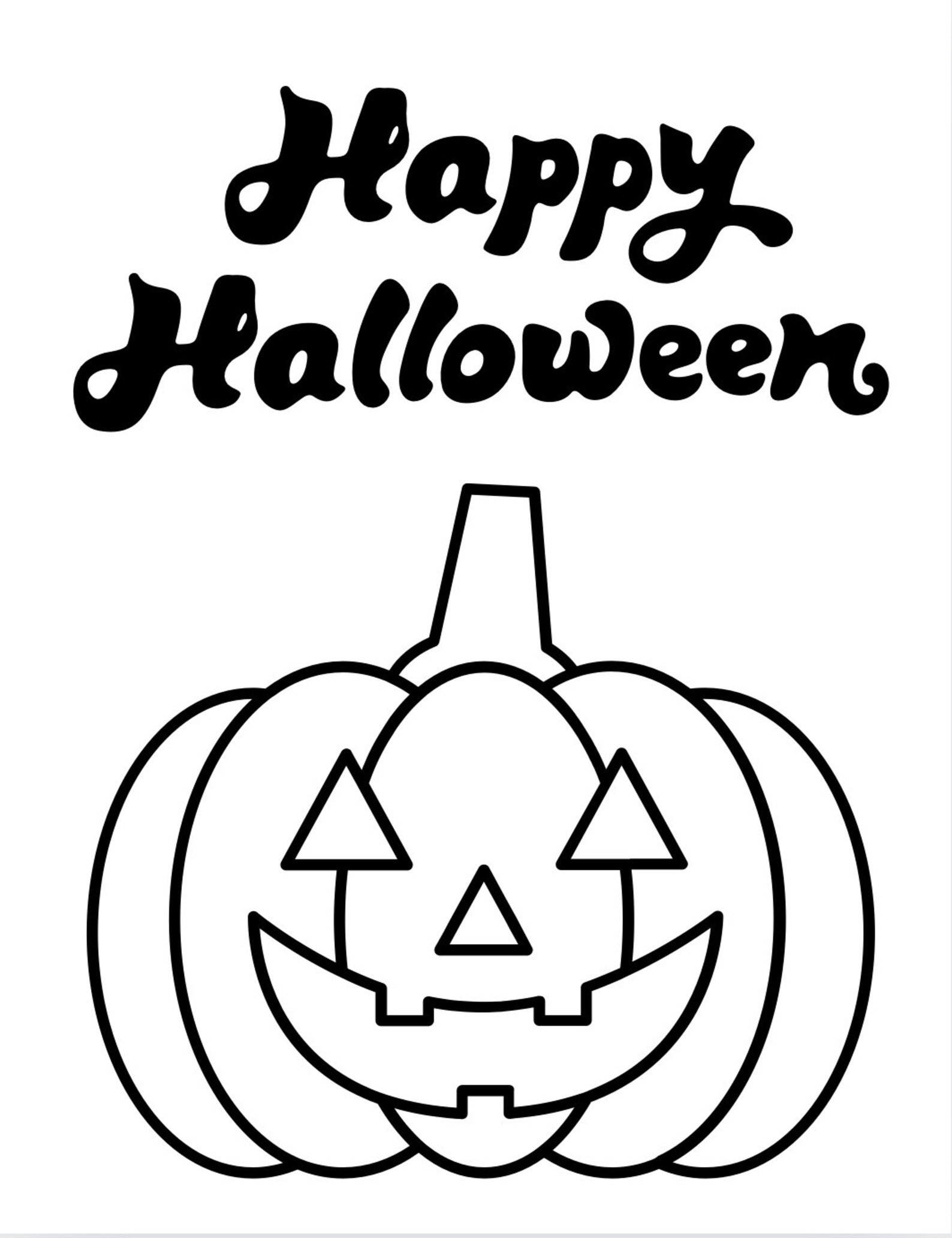 30 Halloween Coloring Pages for Children! - Simple and Easy Images to ...