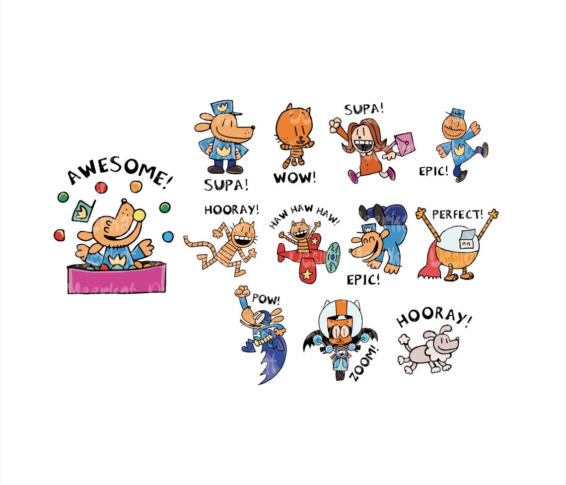 Bundle Dogman PNG SVG Bundle, Comic, Captain Underpants, Dogman, Petey ...