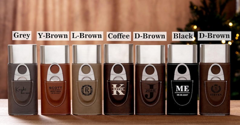 Personalized Cigar Case With Cutter, Engraved Cigar Holder, Custom ...
