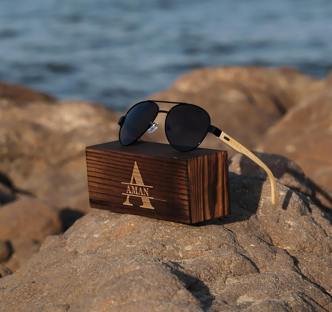 Personalized Aviator Sunglasses: Engraved Groomsmen Gift - Etsy
